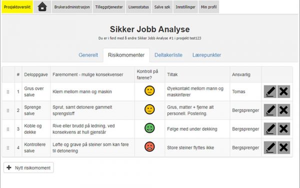 Sikker Jobb Analyse - Blast Norway