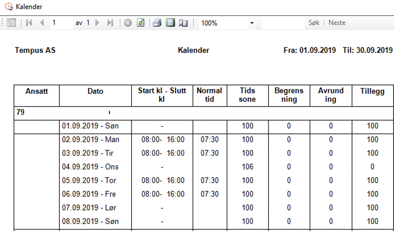 Bytte av kalender og skiftplan - Infobric Time